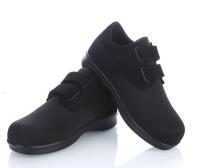 China Diabetic Shoes Daily Casual Healthcare Flat Shoes Orthotics Shoes Black Shoes Comfortable for sale