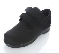 China Diabetic Shoes Daily Casual Healthcare Flat Shoes Orthotics Shoes Black Shoes Comfortable for sale