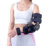 China Double Wheel Adjustable Delux Hinged Arm Brace Arm Orthosis Elbow-joint Mobilizer Orthosis for sale