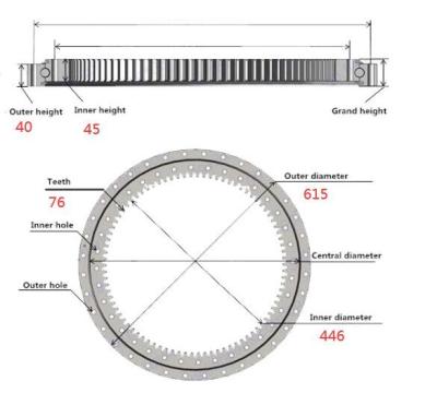 China Hitachi EX60-1 Excavator Spare Parts Rotary Group EX40 EX30U-2 EX35U Swing Bearing for sale