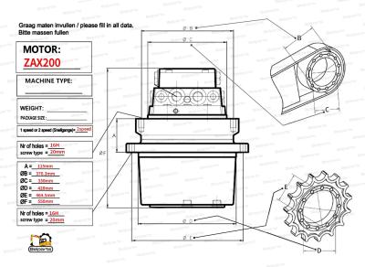 China Hitachi excavator 9168003 9195451 Travel motor assembly replacement cost for HMGF36 ZX200 ZX200-6 for sale