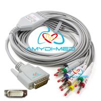 China Compatible Edan SE-3 SE-601A 10 Lead EKG Cable 15 Pin DB15P with IEC Banana 4.0 2.4m for sale