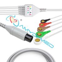 China TPU ECG Cable with 5 Lead Snap Leadwires 0.9m Compatible Mindray GOLDWAY Spacelabs for sale
