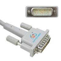 China HP PH Compatible 10 Lead ECG Patient Cable DB15 Pin Banana 4.0 2.4m TPU Gray for sale