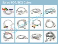 China Rectangle 11Pin TPU ECG Cable 10 Lead Banana One Piece EKG Cable Compatible GE 2.4m for sale