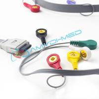 China BIOMEDICA Holter Recorder ECG Lead Wires 0.9m 10 Lead Snap TPU Cable ISO13485 for sale