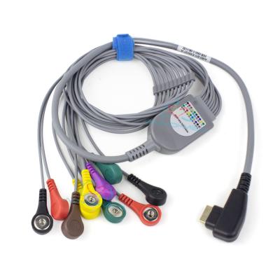 China ISO 13485 Certified 5 Lead 10 Lead ECG Cables and Leadwires TPU Jacket 0.8m for sale
