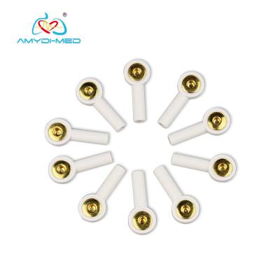 China ECG Spare Parts Banana 4.0mm Snap Connectors for ECG Cable White ABS for sale