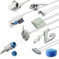 China Round 7Pin TPU Gray Adult Ear Clip Mindray SpO2 Sensor Cable 10ft for BeneView T8 T5 T6 for sale
