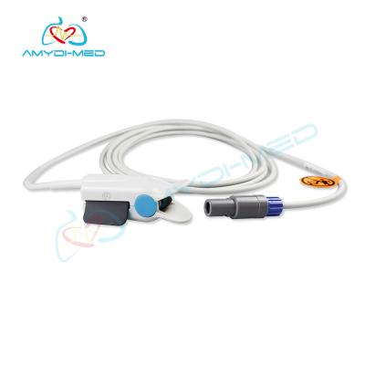 China Compatible Mindray 0600-00-0094 Adult Finger Clip SpO2 Sensor 3M Cable TPU 6 Pin for sale