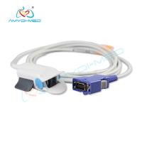China GE Compatible Reusable Adult Finger Clip SpO2 Sensor 12 Pin 3m TPU Cable for sale
