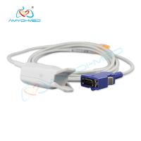 China GE Compatible Reusable Adult Finger Clip SpO2 Sensor 12 Pin 3m TPU Cable for sale