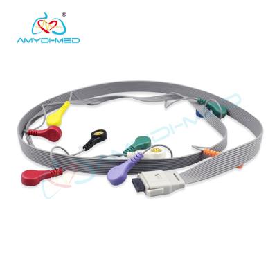 China Biomedical BI9800 BI9000 ECG Electrode Cable 7 Lead 26 Pin Compatible Edan 0.9M for sale