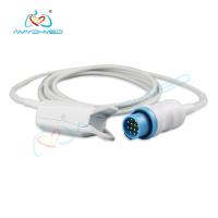 China Biolight 12 Pin SpO2 Sensor 3 Meter TPU Cable Reusable Adult Finger Clip for sale