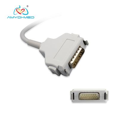 China 10 Leads EKG Cable DB15 Pin Connector Compatible Fukuda ME KP-500D 2.4m for sale