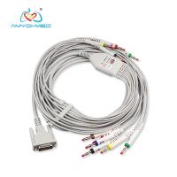 China Burdick 800 EKG Cable 3.6m Length 11pin Rectangle Connector TPU Jacket for sale