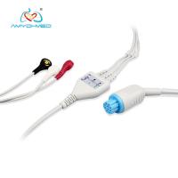 China TPU Jacket Material ECG Cables And Leadwires 11 Pins Rectangle Connector for sale