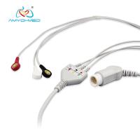 China TPU HP 3 Leads ECG Cables and Leadwires HP Newtech Compatible for Snap 2.4m for sale
