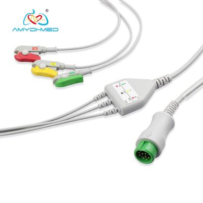 China Mindray T5 12 Pin ECG Patient Cable 2.4M TPU Jacket for M3000A M3001A for sale