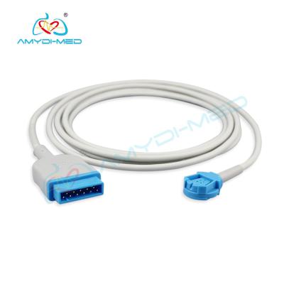 China 11 Pin GE Compatible Reusable SpO2 Cable 2.4M for Patient Monitor for sale