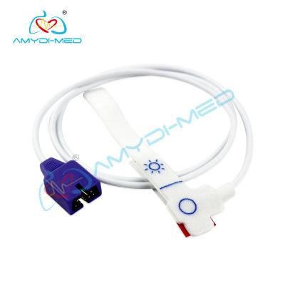 China Disposable  Neonatal Spo2 Sensor 0. 9 Length Pin Connector Cable for sale