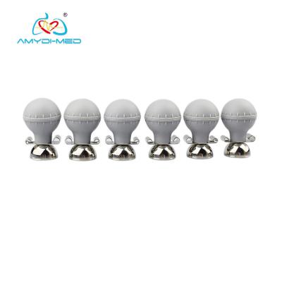 China Adult Reusable ECG Electrodes for Din 3.0mm and Banana 4.0mm Leads 6pcs Set for sale