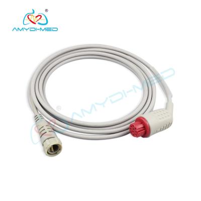 China IBP Invasive Blood Pressure Transducer Round 10 Pins Connector 3M Cable for Patient Monitor for sale