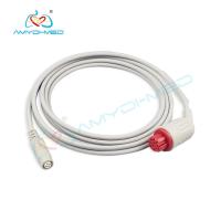 China TPU Invasive Blood Pressure Cable 3M 10 Pin IBP Cable for Medical Transducer for sale