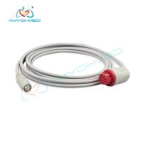 China TPU Invasive Blood Pressure Cable 3M 10 Pin IBP Cable for Medical Transducer for sale