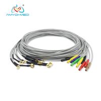 China 1.2m 1.5m EEG Electrode Cable Light Grey TPU Super Durability Din 2.0mm for sale