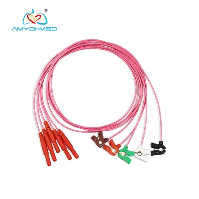 China Din Type 3/5 Leads ECG Cable Neonate Clip 1.5 Din Hospital Use for sale