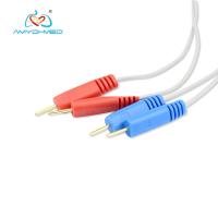 China Din Type Electrode Lead Wire for TENS EMG Cable 1.6M Copper 2.0mm for sale