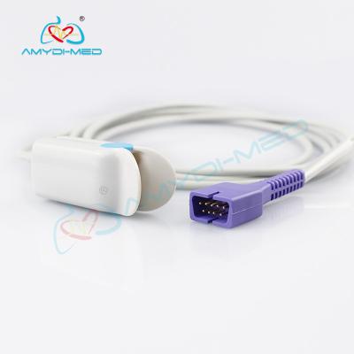 China Oximax Adult Neonatal Reusable SpO2 Sensor 9Pin 3m Compatible NPB-190 NPB-4000 for sale