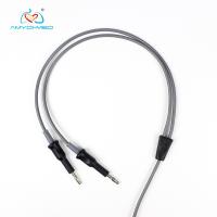 China Reusable Bipolar Forceps Cable 3M Silicone Autoclavable USA 2 Pin Plug to 2 Banana 4.0mm for sale