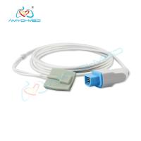 China NIHON KOHDEN Compatible Reusable SpO2 Sensor Trapezoid 15P 3M Gray TPU Adult Pediatric for sale