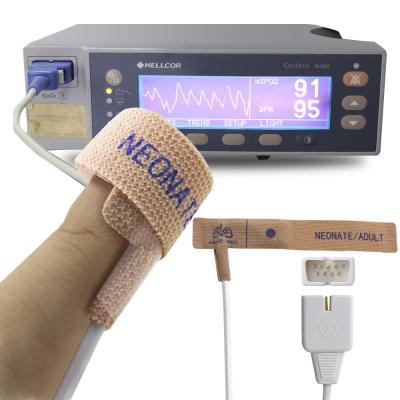 China Disposable SpO2 Sensor Compatible OHMEDA Adult Neonate DB9 9Pin 0.9m for sale