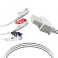 China 0.9m Gray ECG Lead Wires 3 Clip TPU Compatible with SIEMENS MINDRAY Monitor for sale