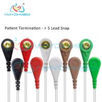China TPU ECG Cable with 5 Lead Snap Leadwires 0.9m Compatible Mindray GOLDWAY Spacelabs for sale
