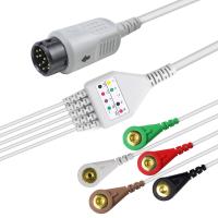 China 5 Lead Snap ECG Cable  Round 12P TPU Compatible Dawei Monitors for sale