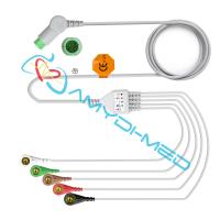 China 5 Leads ECG EKG Cables Compatible HP ECG Monitors for sale