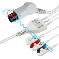 China 3 Lead Clip Lead Wires ECG Patient Cable TPU 2.4m for Mindray Goldway for sale