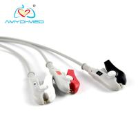 China 3 Lead Clip Lead Wires ECG Patient Cable TPU 2.4m for Mindray Goldway for sale