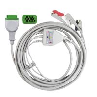 China Medical ECG Cable Leadwires 3 Lead Clip Compatible GE MARQUETTE 1K Ohm 2.4m for sale