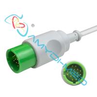 China Spacelabs Compatible ECG Cable 3 Lead Round 17 Pin 2.4m TPU for Ultraview Monitors for sale