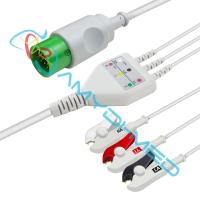 China Spacelabs Compatible ECG Cable 3 Lead Round 17 Pin 2.4m TPU for Ultraview Monitors for sale