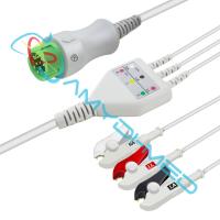 China 3 Lead ECG Cables Leadwires Gray TPU 2.4m 0.9m Compatible Comen C30 Monitor for sale