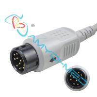 China Dawei Medical Compatible ECG Cable 3 Lead Clip 12 Pins Round TPU 2.4m for sale