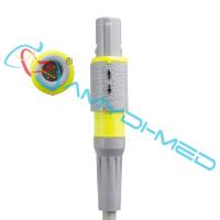 China Gray TPU Fetal Ultrasound Probe Round 6 Pins 1.0 MHz Toco Transducer 3m for sale