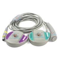 China Gray TPU Fetal Ultrasound Probe Round 6 Pins 1.0 MHz Toco Transducer 3m for sale