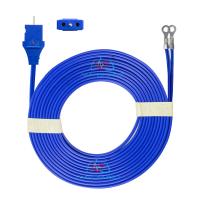 China Disposable Electrosurgical ESU Cable Blue PVC 3m Copper Tube to Round Terminal for sale
